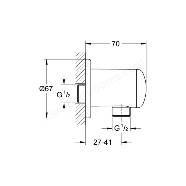 GROHE RELEXA WALL UNION ELBOW | Ideal Bathrooms