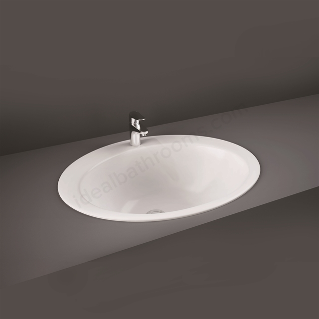 RAK Ceramics Jessica 530mm drop in Countertop Basin 1 Tap Hole | Ideal ...