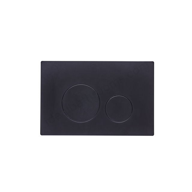 Tavistock Round Button Dual Flush Plate - Black | Ideal Bathrooms
