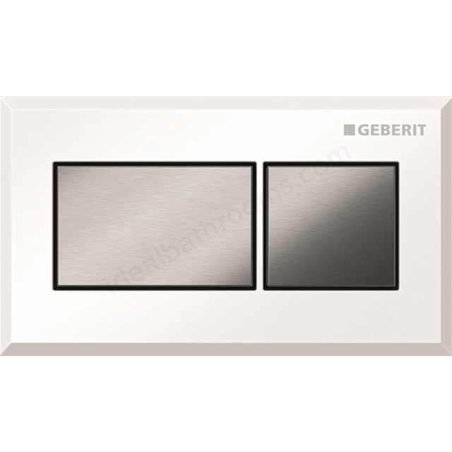 Geberit Flush actuation; pneumatic; dual flush Gloss chrome-plated ...