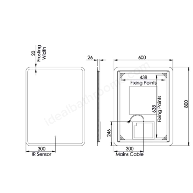 Tavistock Evade Illuminated 600mm X 800mm Mirror with Heater | Ideal ...