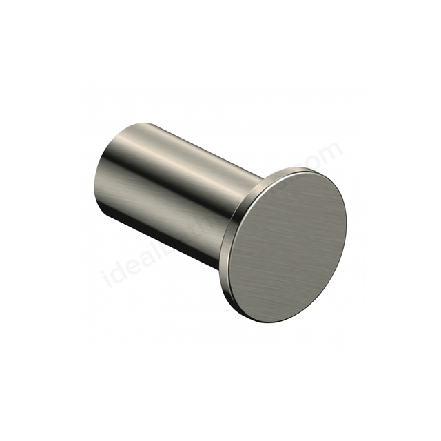 RAK Ceramics Petit Round Robe Hook Brushed Nickel | Ideal Bathrooms