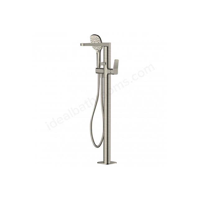 RAK Ceramics Petit Square Floorstanding Bath Shower Mixer (Brushed ...