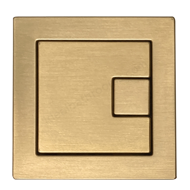 Tavistock Square Flush Button - Brushed Brass | Ideal Bathrooms