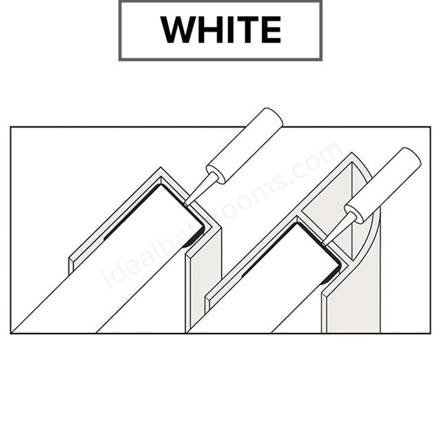 Showerwall Tile End Cap - White | Ideal Bathrooms