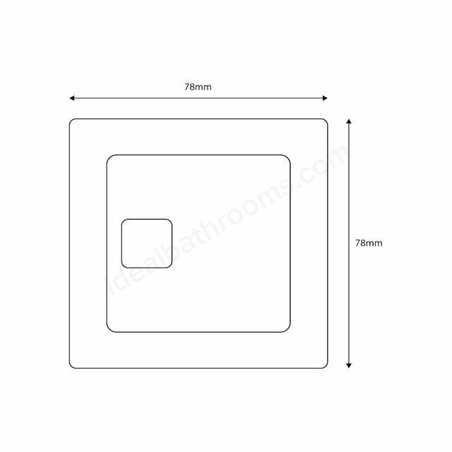 Scudo Square Flush Button - Black | Ideal Bathrooms