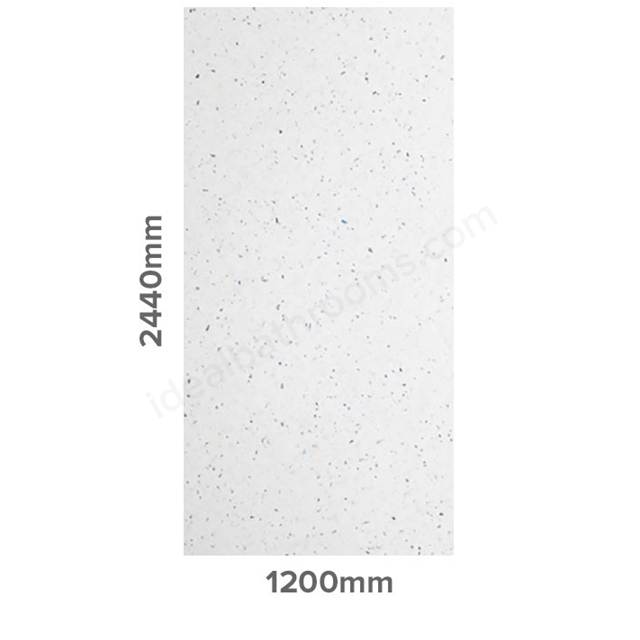 Showerwall White Sparkle 1200mm Wide Straight Edged Panel SW10 | Ideal ...