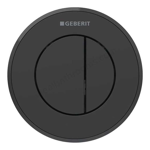 Geberit Type10 pneumatic, dual flush button, easy to clean - Matt Black ...