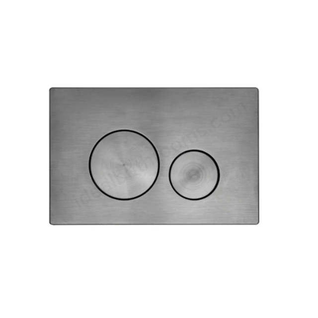 Tavistock Rondo Dual Flush Plate in Gunmetal | Ideal Bathrooms Tavistock Rondo Dual Flush Plate in Gunmetal | Ideal Bathrooms