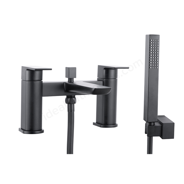 Harper & Brooke Morley Electroplated BSM 2TH;Rail&Head-Bl | Ideal Bathrooms