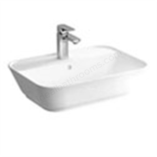 Vitra Geo Soft-Square Washbasin, With 1 Tap Hole, With Overflow Hole ...