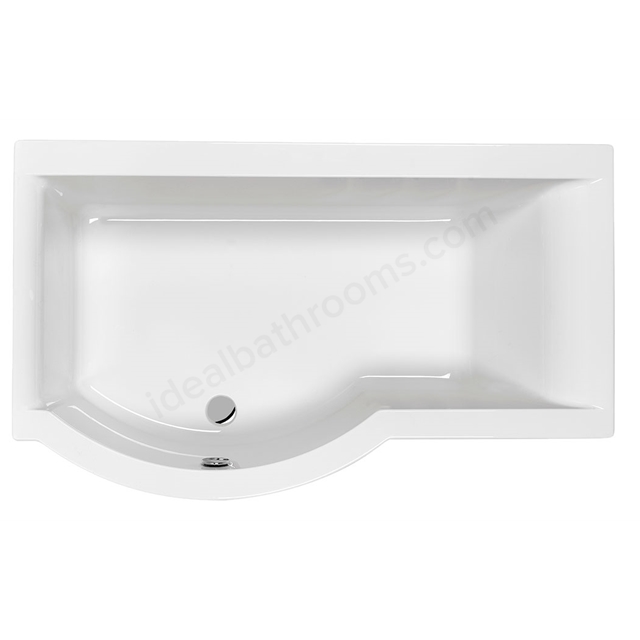Carron Urban 1500mm Left Handed Carronite Shower Bath - White | Ideal ...