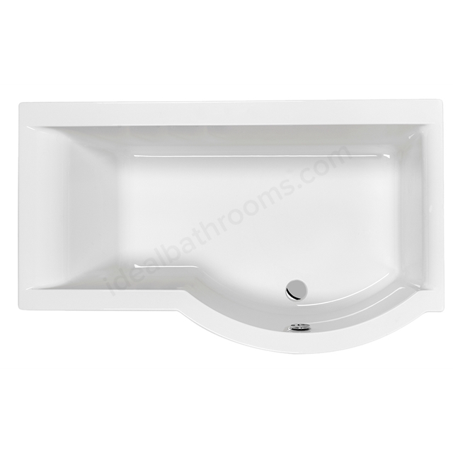 Carron Urban 1500mm Right Handed Carronite Shower Bath - White | Ideal ...