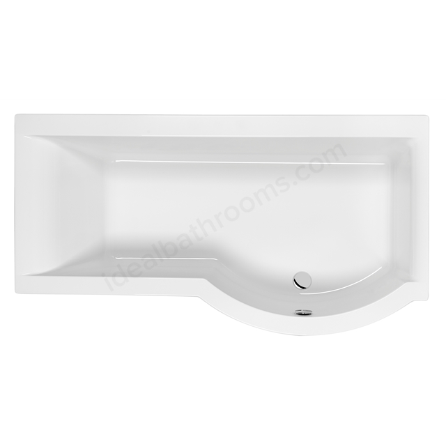 Carron Urban 1700mm Right Handed Carronite Shower Bath - White | Ideal ...