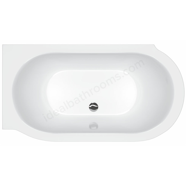 Carron Advantage 1600mm x 800mm Right Handed Carronite Shower Bath ...