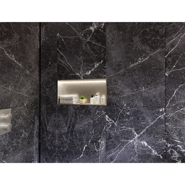 RAK Ceramics Ingot 300 x 600mm Recessed Niche w/ LED - Brushed Nickel ...