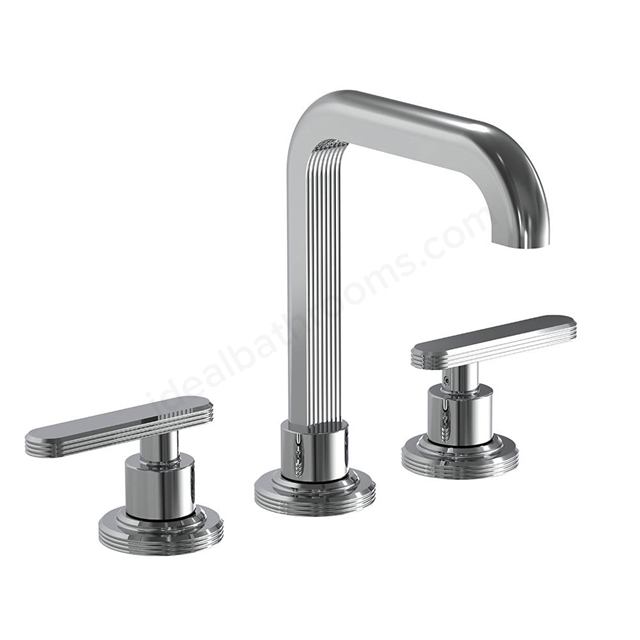 C.P. Hart Park Lane Wall Mounted Three Hole Basin Mixer (200mm Spout ...